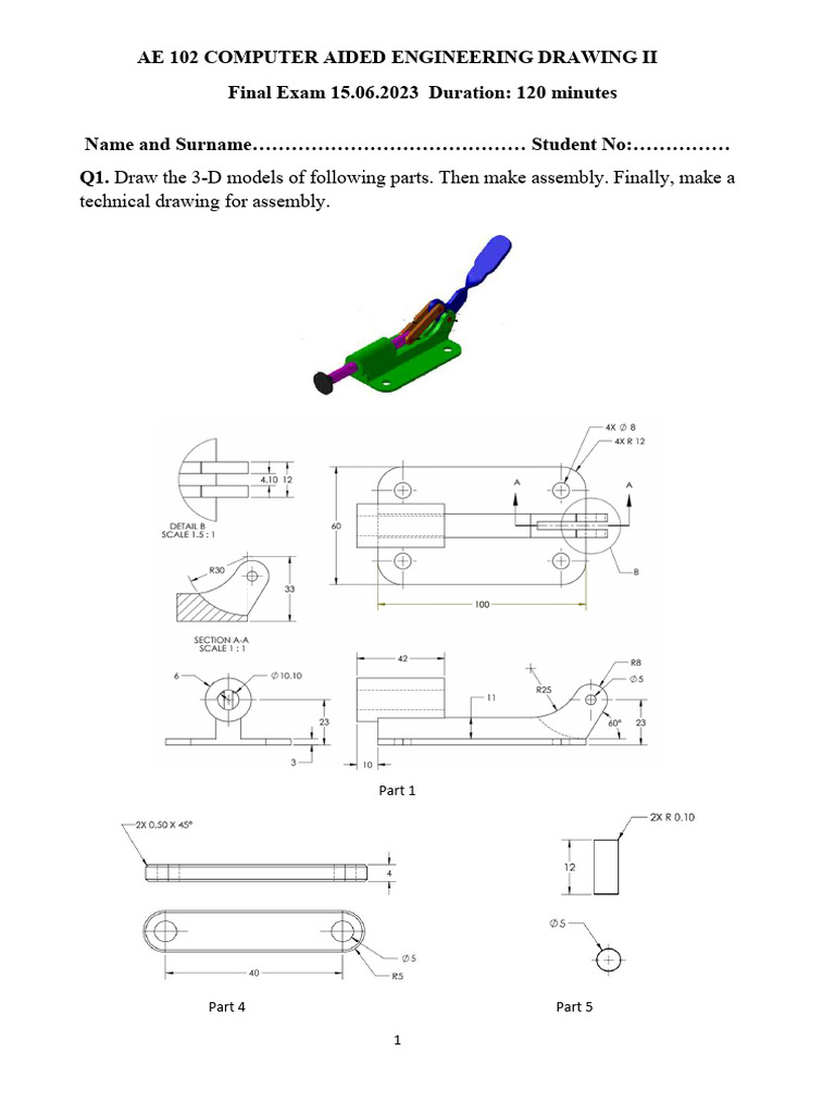 AE 102 Final Exam Guidelines | PDF