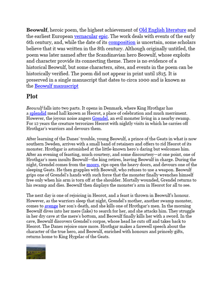 Beowulf | PDF | Beowulf | English Heroic Legends