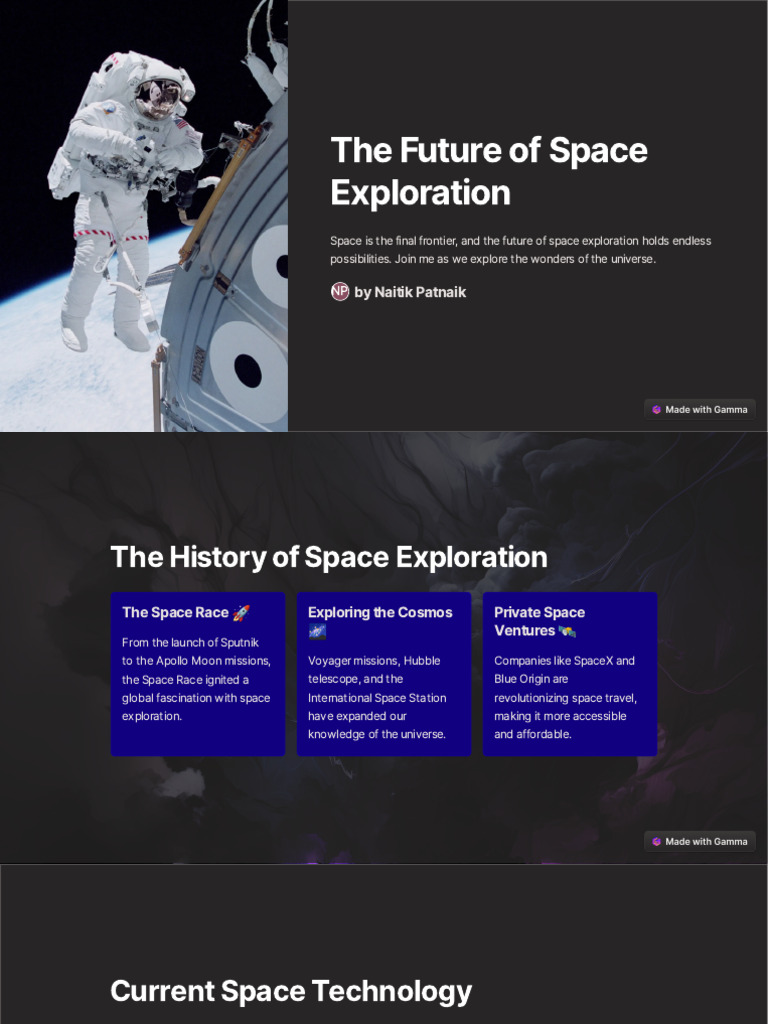 The Future of Space Exploration | PDF | Space Exploration | Outer Space