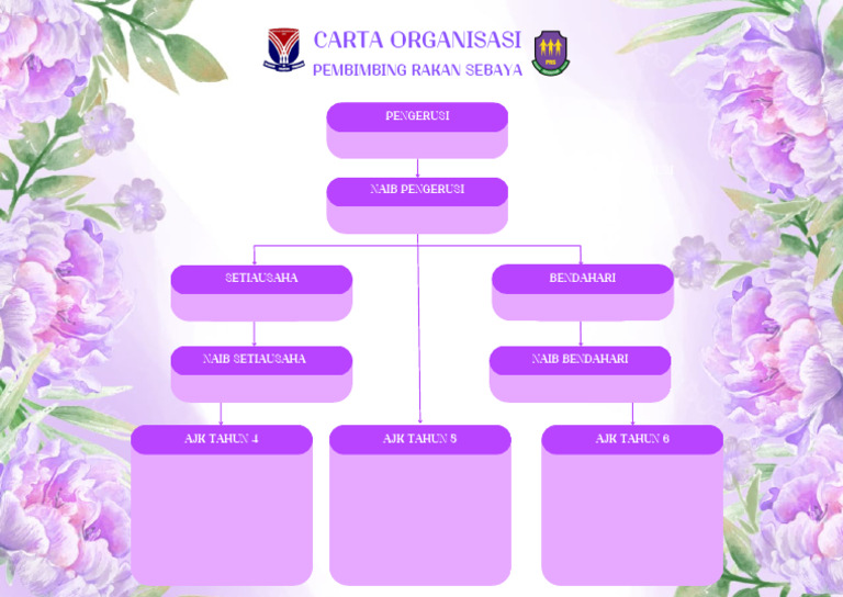 Purple Professional Business Structural Organization Graph (Double ...
