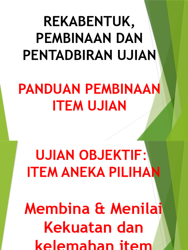 m4 Panduan Pembinaan Item Ujian | PDF