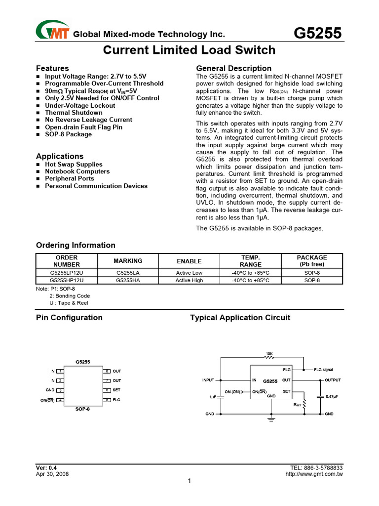 Load Switch for Electronics Design | PDF | Mosfet | Field Effect Transistor