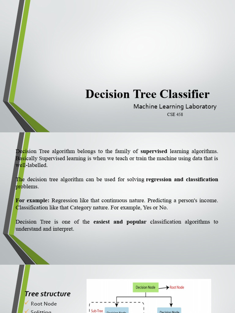 Decision Tree Classifier: Machine Learning Laboratory | PDF