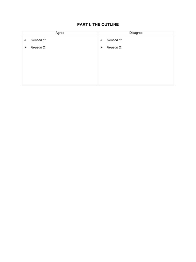 Template - Agree or Disagree | PDF