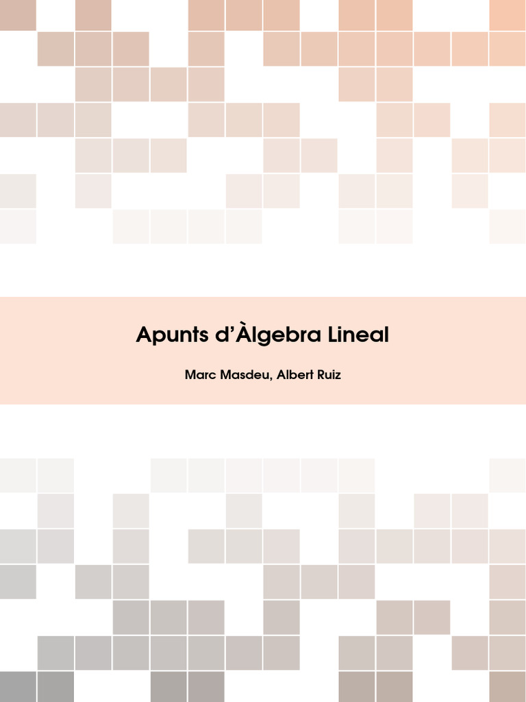 MR Apunts D Lgebra Lineal2020 | PDF