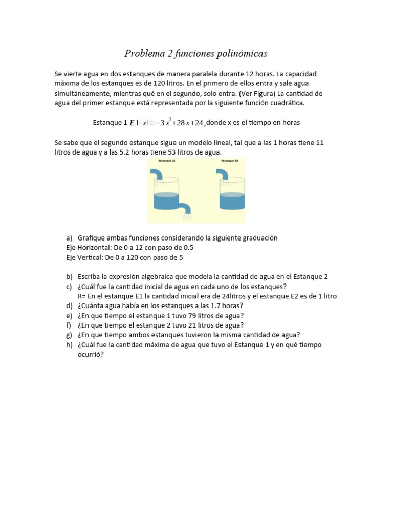 Problema 2 funciones polinómicas | PDF