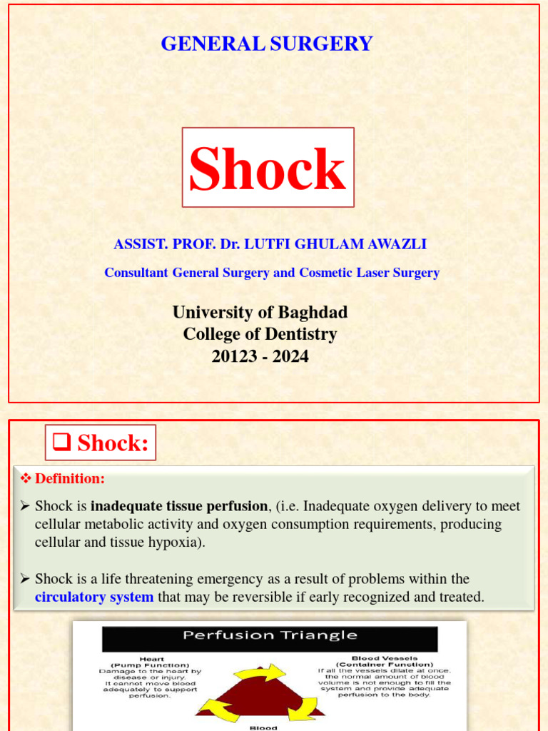 Dentistry L5 SHOCK | PDF | Shock (Circulatory) | Bleeding