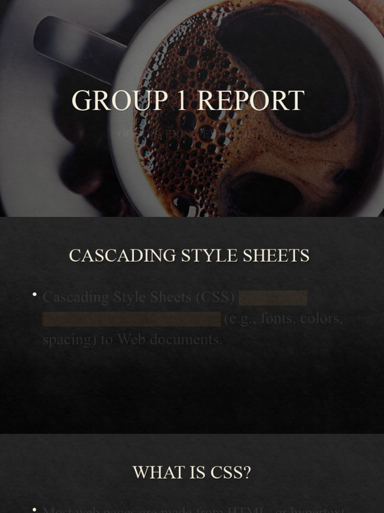 Group 1 Report | PDF | Xhtml | Html Element