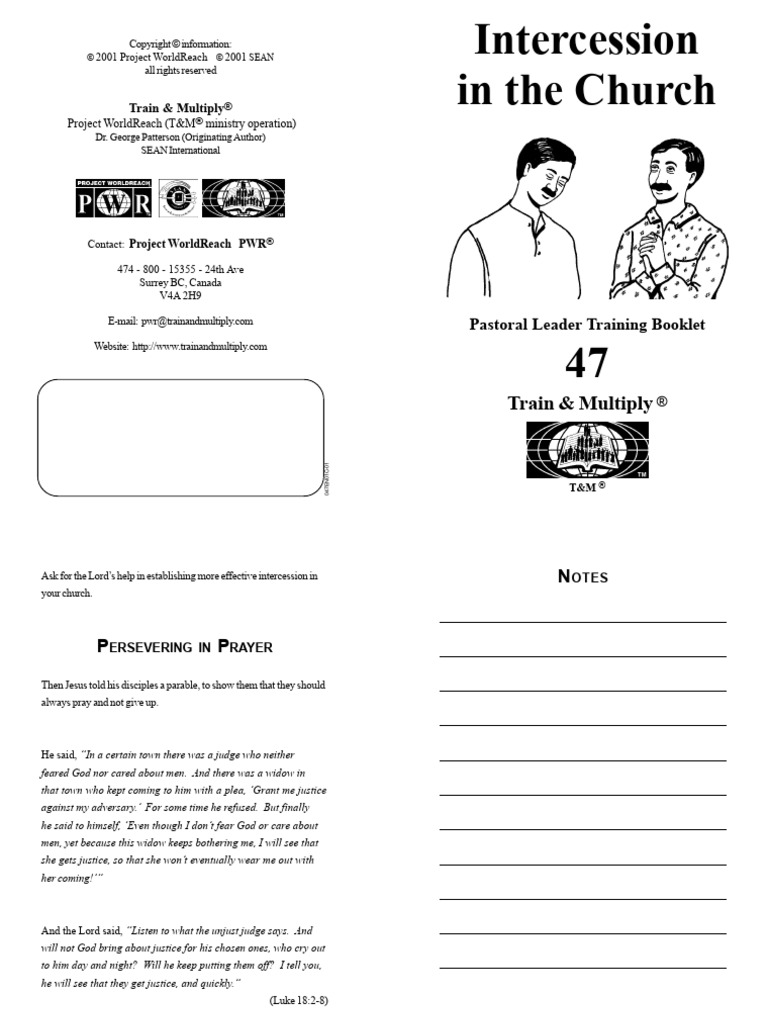 047 - Intercession in The Church | PDF | Prayer | Intercession