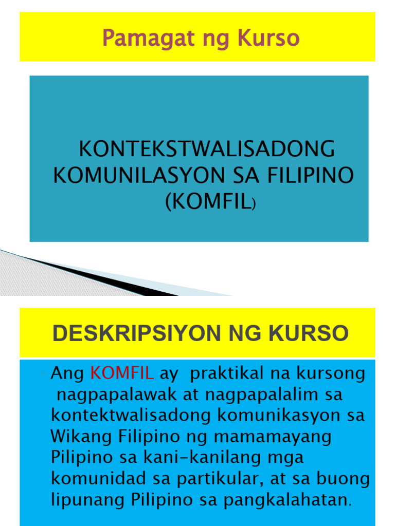 Komfil PPT Intro0 | PDF