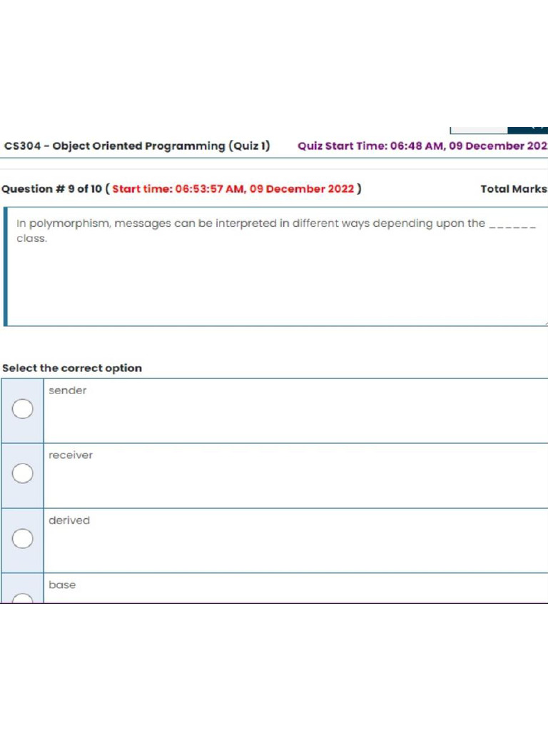 Cs304 Quiz 1 Lecture 1-10 Monkey-1 | PDF