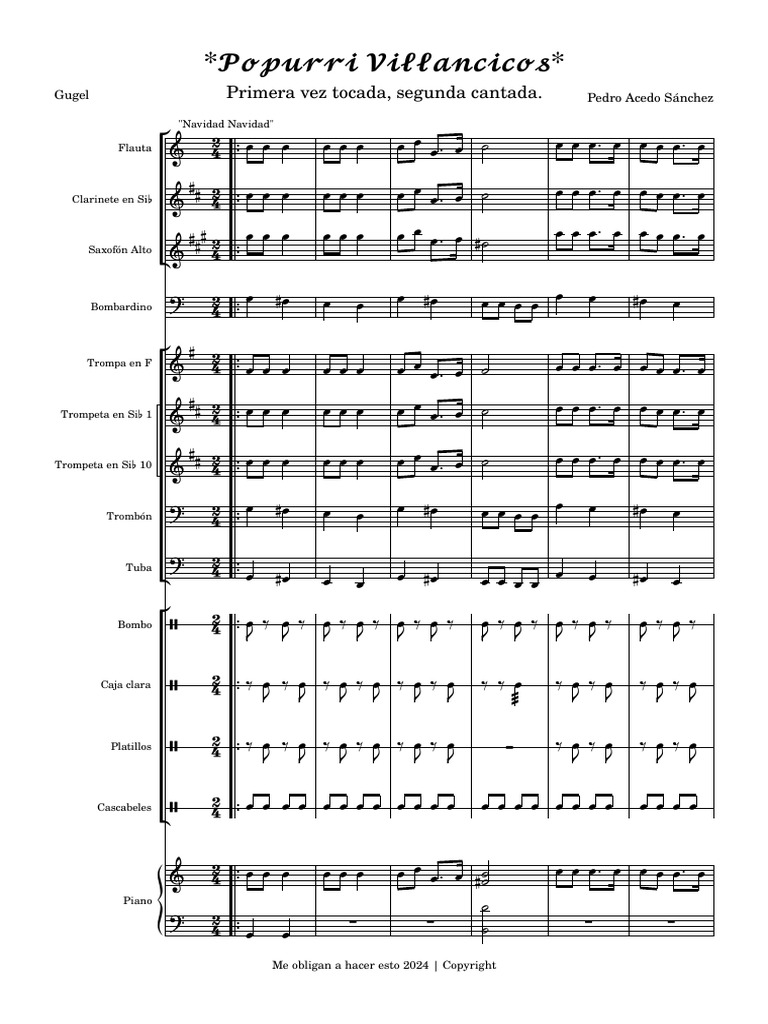 Popurri Villancicos | PDF