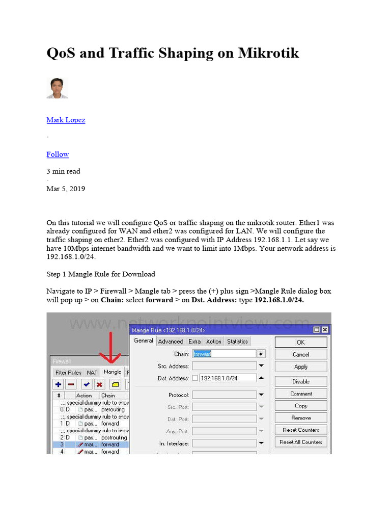 QoS and Traffic Shaping On Mikrotik | PDF | Quality Of Service | Router (Computing)