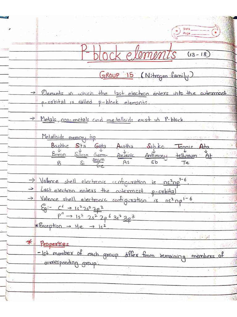 P Block Elements | PDF