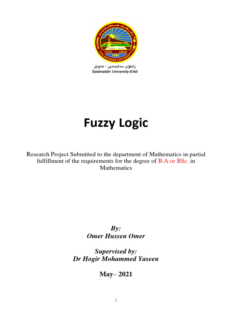 Omer Hussen Omer - Fuzzy Logic | Download Free PDF | Fuzzy Logic | Function (Mathematics)