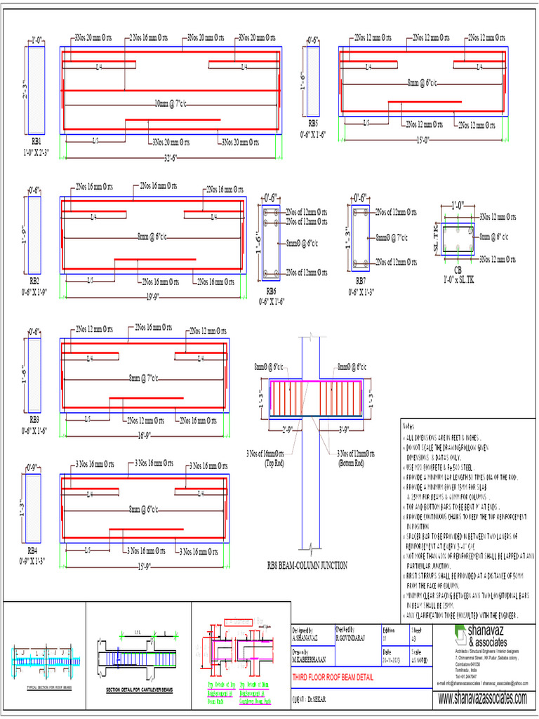 Third Floor Roof Beam Detail | PDF | Beam (Structure) | Physical Sciences