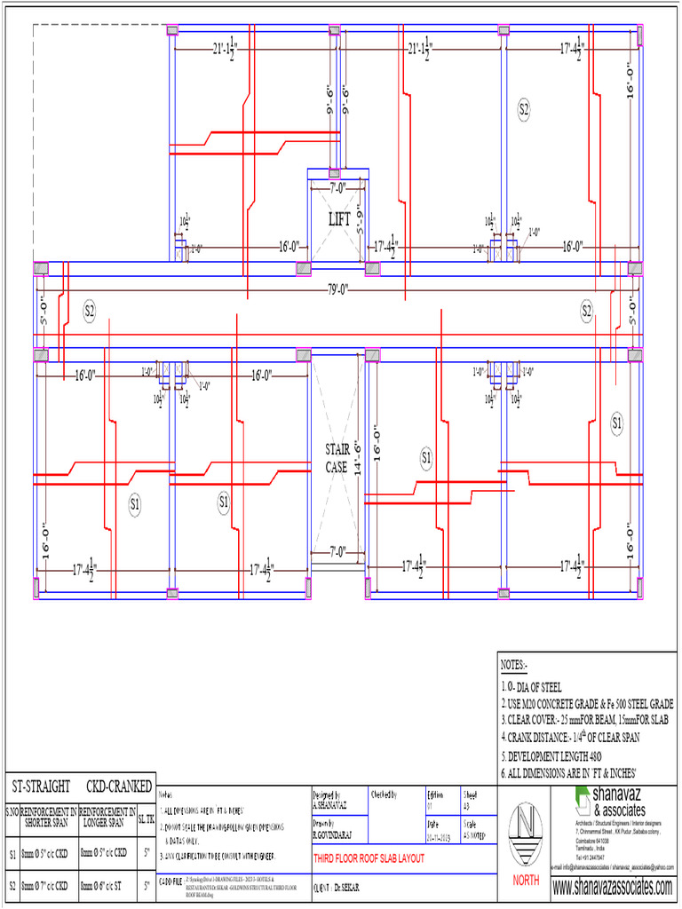 Third Floor Roof Slab Layout | PDF | Building Materials | Building