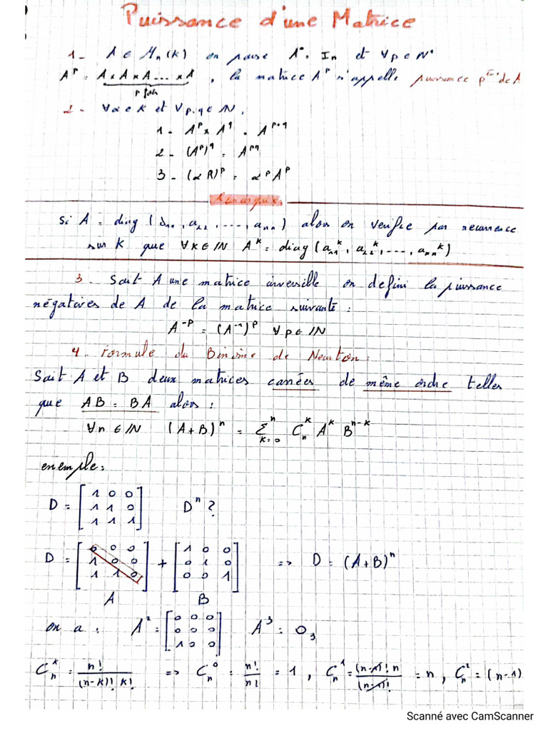 Puissance D'une Matrice | PDF