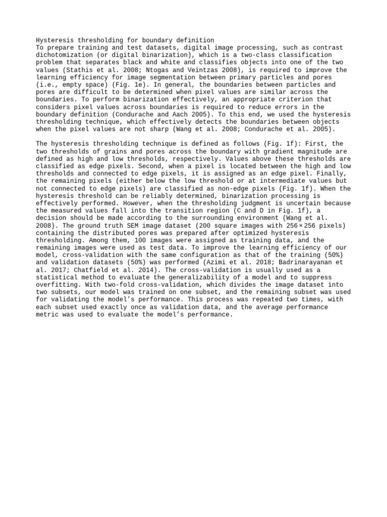 Hysteresis Thresholding For Boundary Definition | PDF | Cross ...