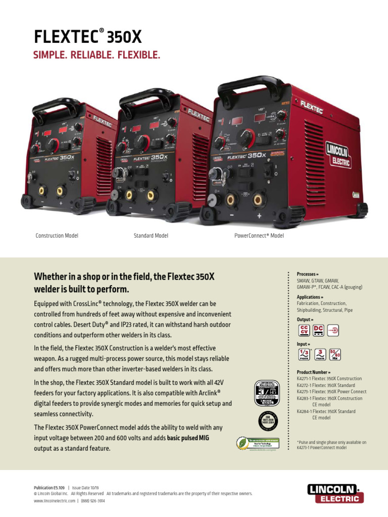 Flextec 350X | Download Free PDF | Welding | Construction