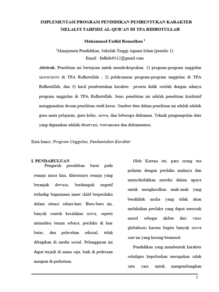 Jurnal MPI - Muhammad Fadhil Ramadhan | PDF