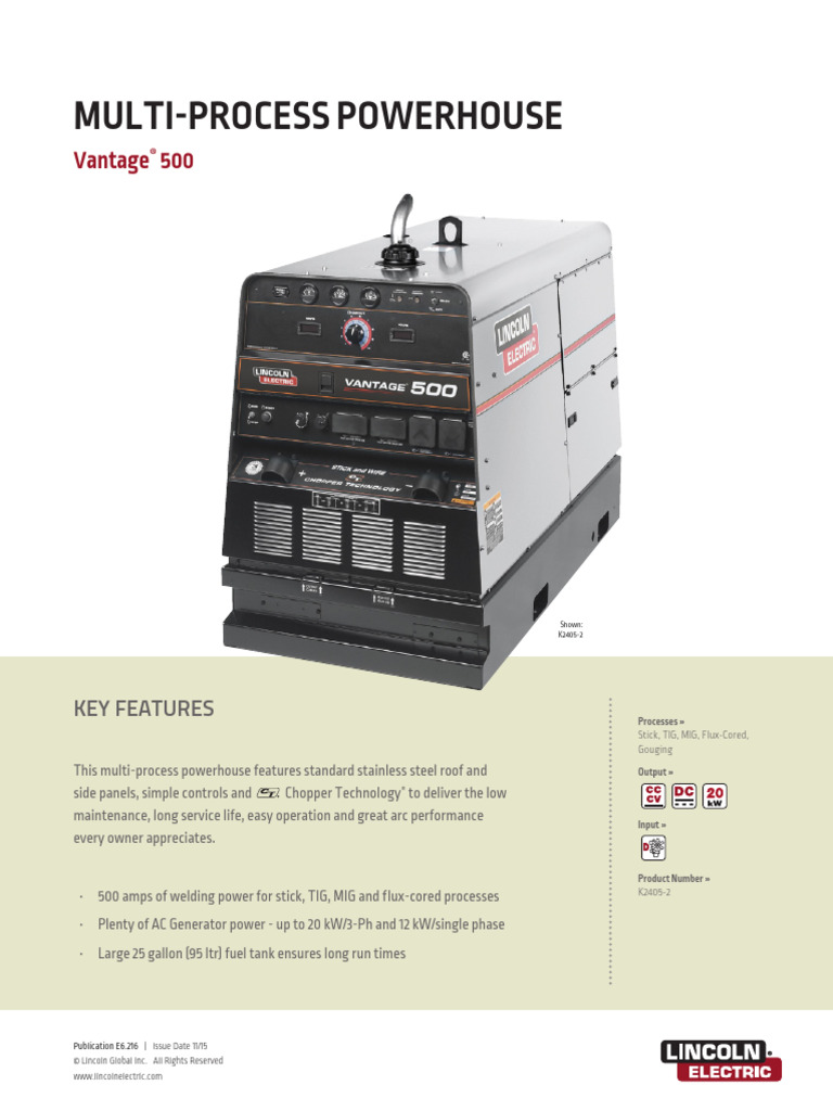 Vantage 500 | PDF | Mains Electricity | Welding
