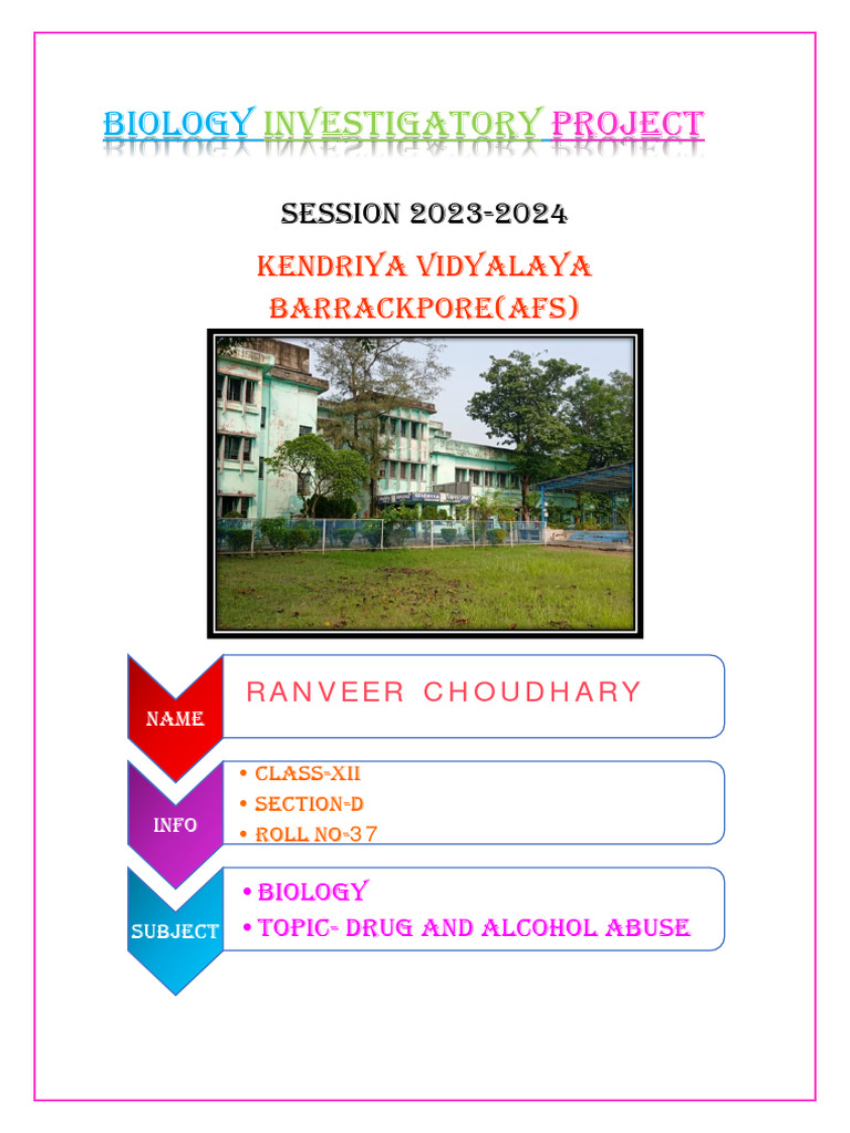 Biology Investigatory Project | PDF | Psychoactive Drugs | Cannabis (Drug)