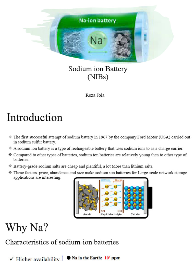 Sodium Ion Batteries Overview | PDF | Rechargeable Battery | Anode