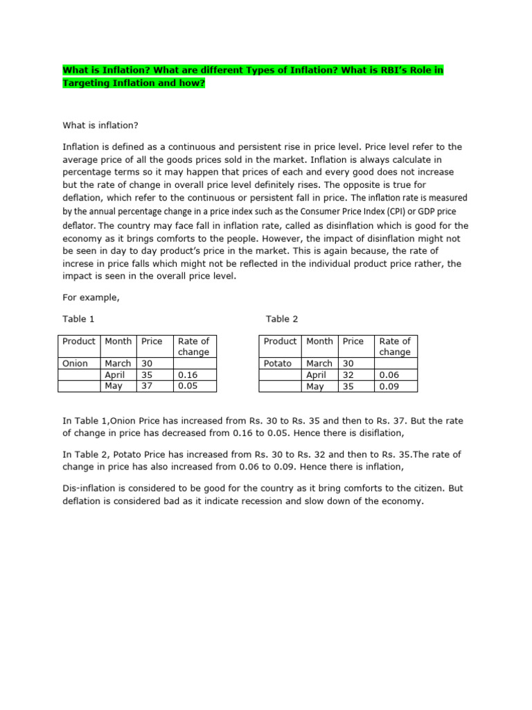What Is Inflation | PDF | Inflation | Inflation Targeting