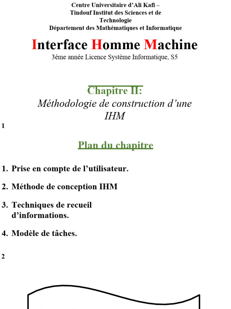 CHAPITRE 2 - Méthodologies de Construction - IHM | PDF | Scrum (développement) | Psychologie