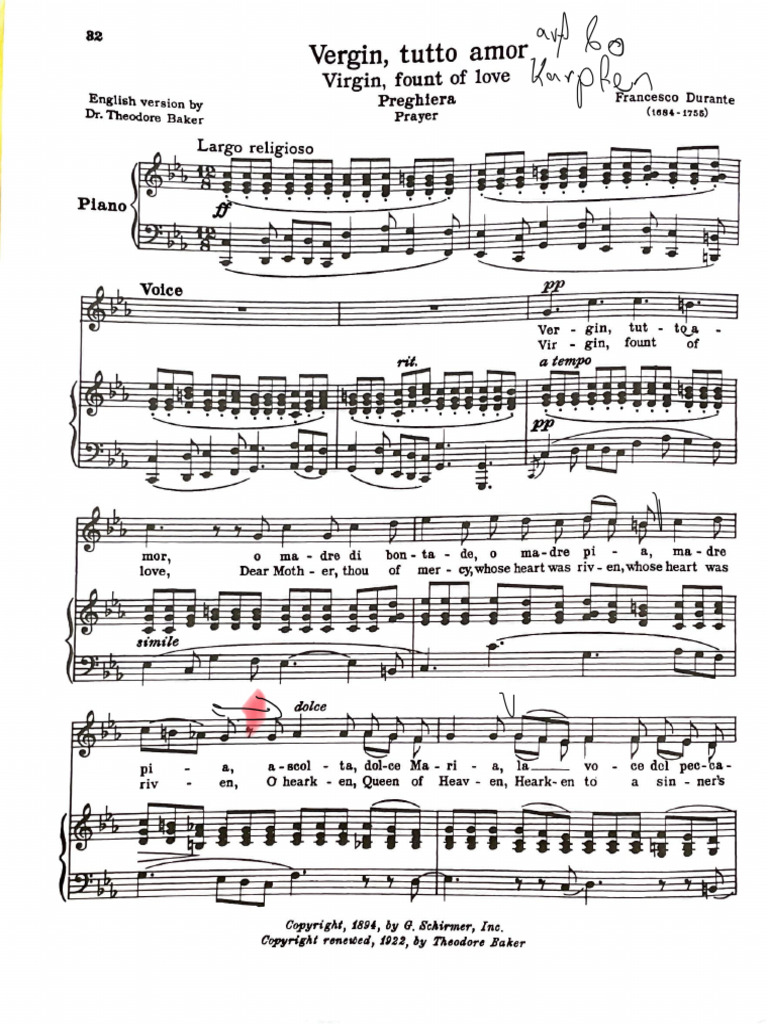 DURANTE Vergin, Tutto Amor | PDF