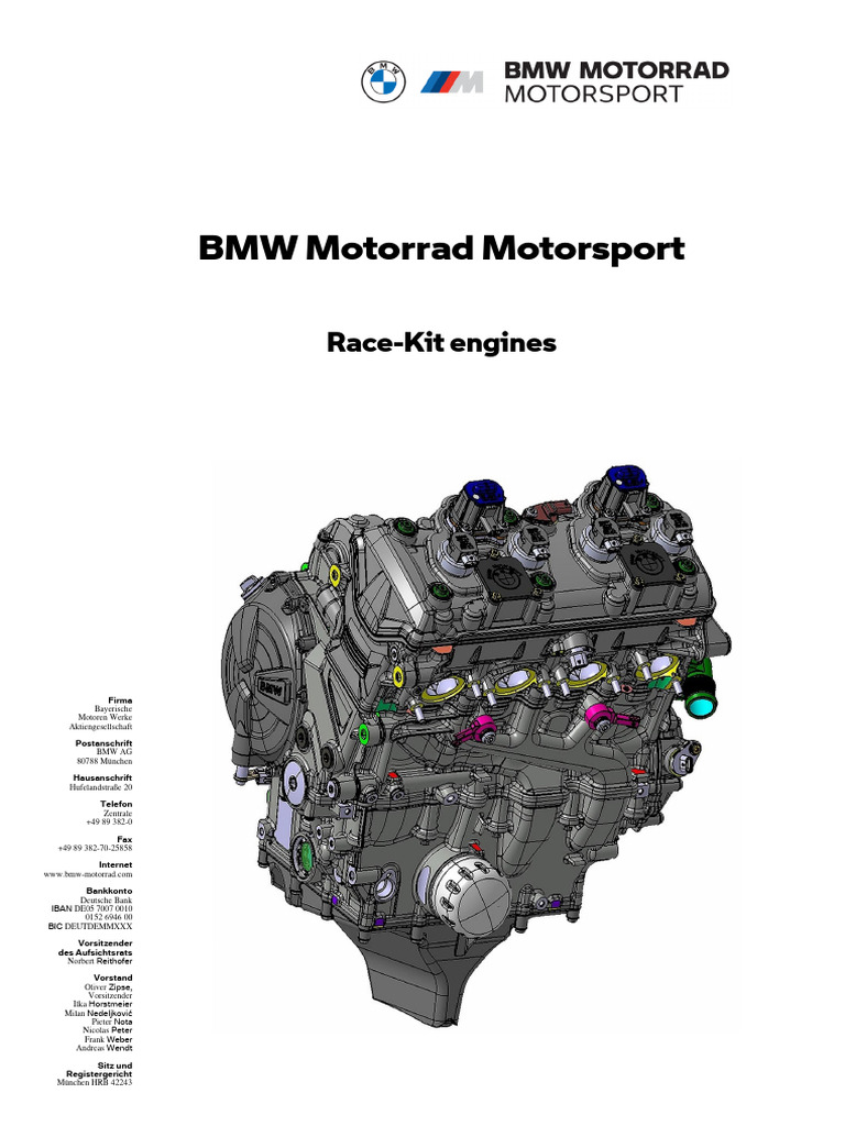 BMW Motorrad Race-Kit Engine Overview | PDF | Engines | Fuel Economy In ...