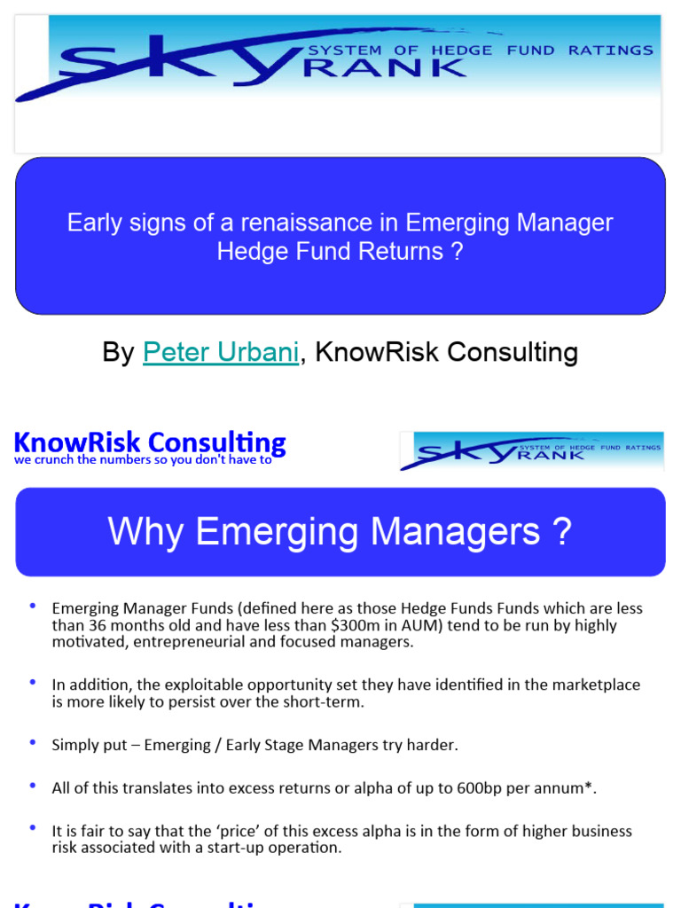 Emerging Manager Renaissance SkyRank | PDF | Hedge Fund | Fund Of Funds