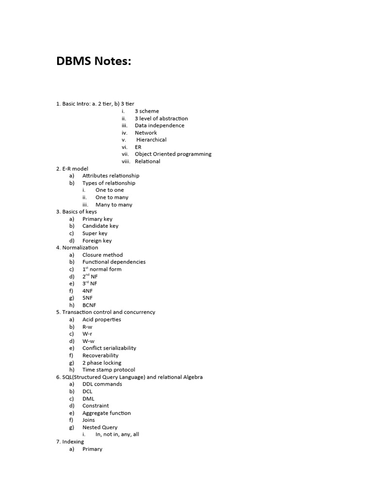 DBMS Note | PDF | Databases | Database Index DBMS Note | PDF | Databases | Database Index