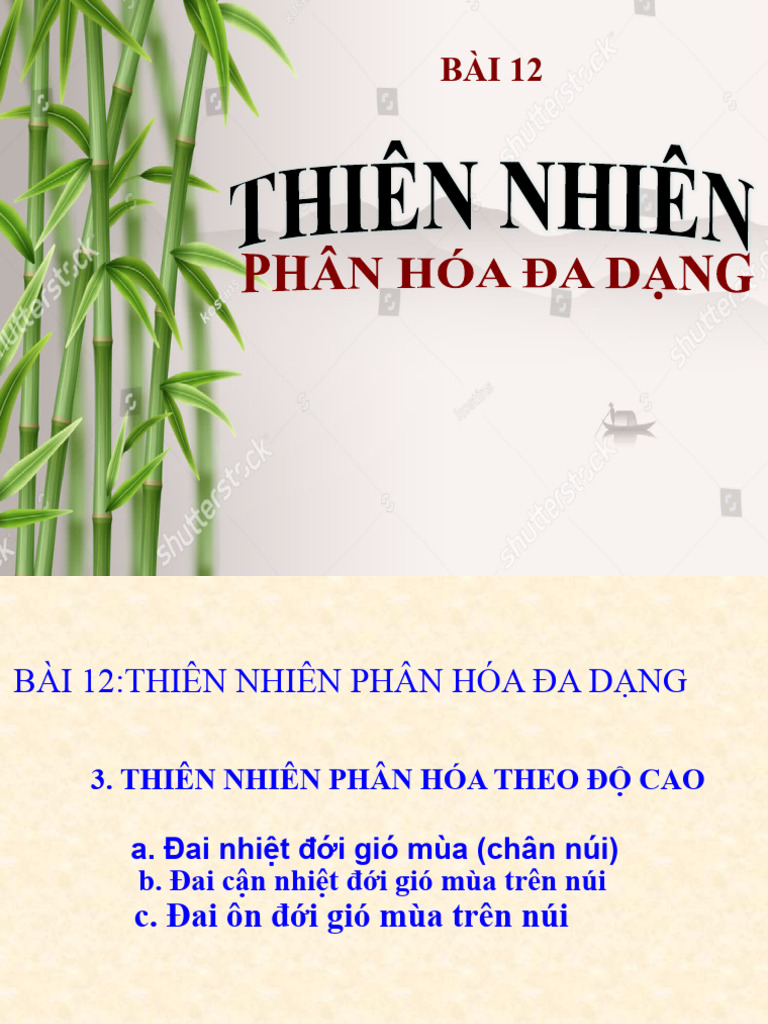Bai 12 Thien Nhien Phan Hoa Đ Cao Mien 1 3 | PDF