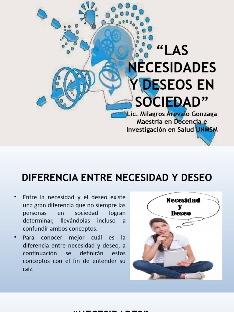 PPT Necesidades y Deseos | PDF | Sicología