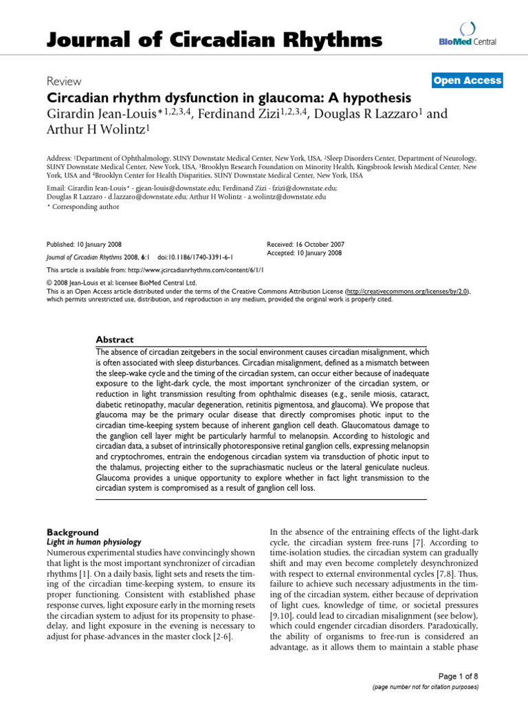 3 Girardin Jean-Louis Et Al - Circadian Rhythm Dysfunction in Glaucoma ...