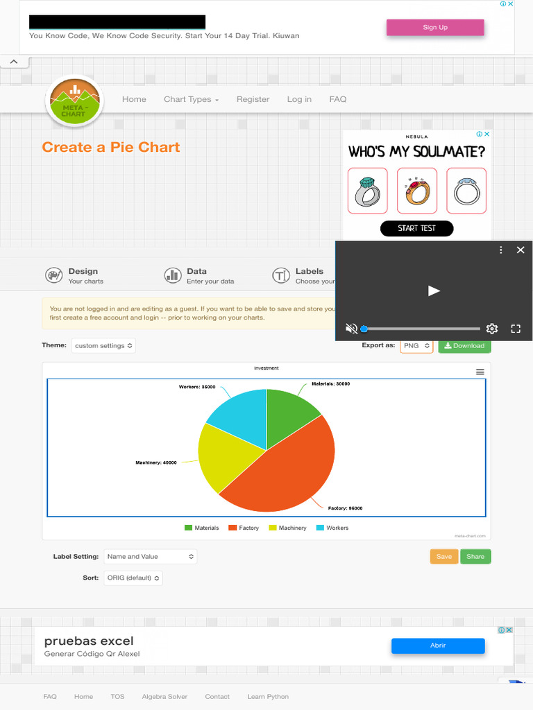 Create A Pie Chart, Free - Customize, Download An | PDF