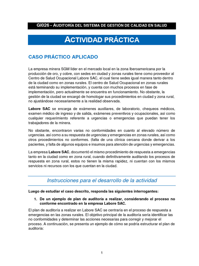 Gi026 CP Co Esp v0r0 | PDF | Auditoría | Seguridad y salud ocupacional