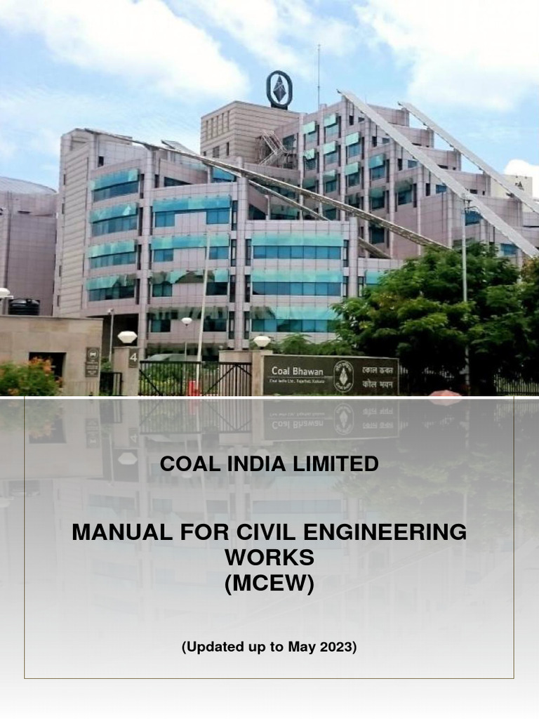 Manual For Civil Engineering Woorks-UPDATED UPTO MAY 2023 | PDF ...