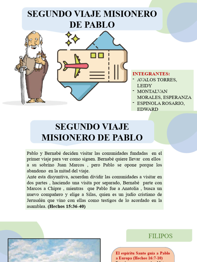 Segundo Viaje Misionero de Pablo | PDF | Pablo el apóstol | Bernabé