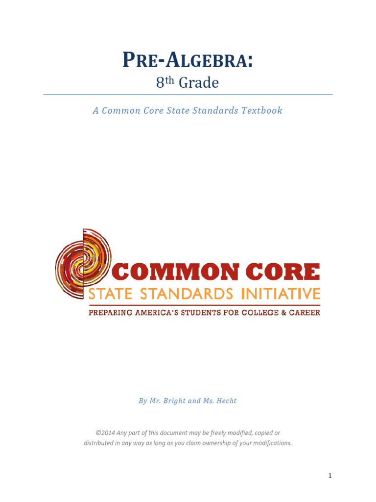 8th Grade Pre-Algebra Textbook | PDF | Multiplication | Significant Figures