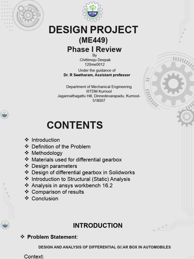 Deign Final Project Review (120me0012) (Autosaved) | PDF | Strength Of ...