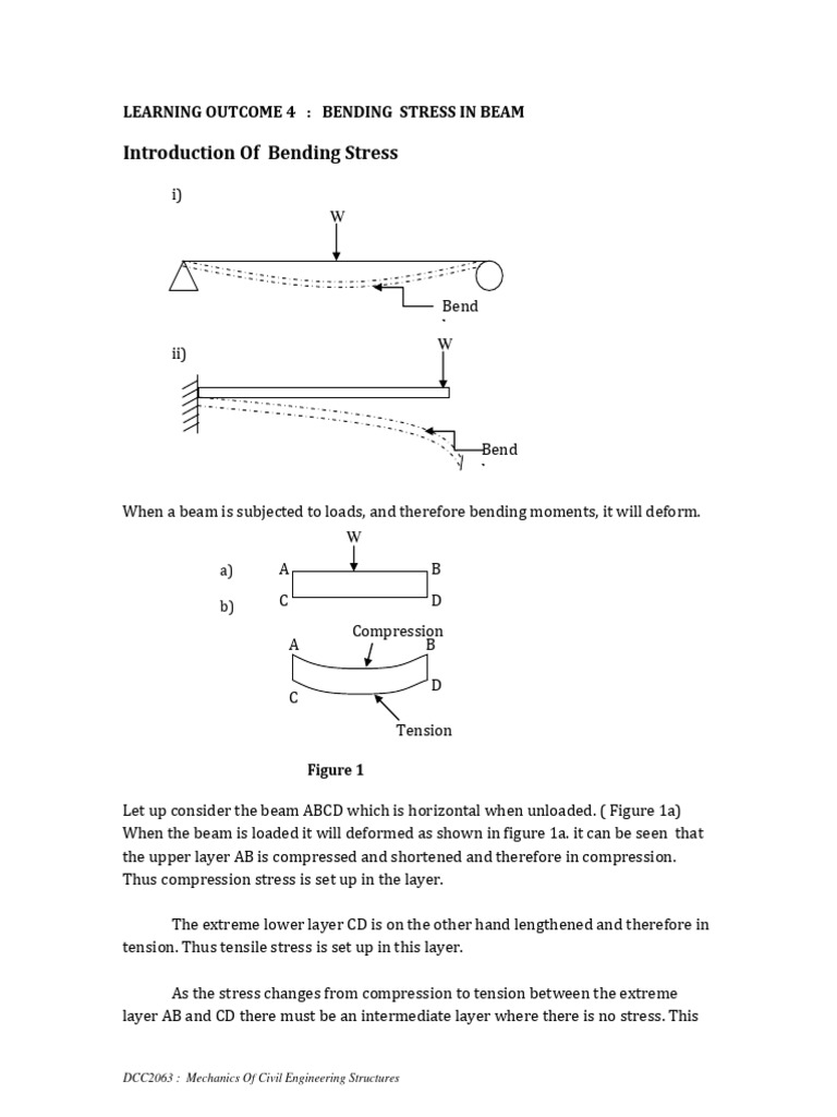 Introduction of Bending Stress | PDF | Bending | Beam (Structure)