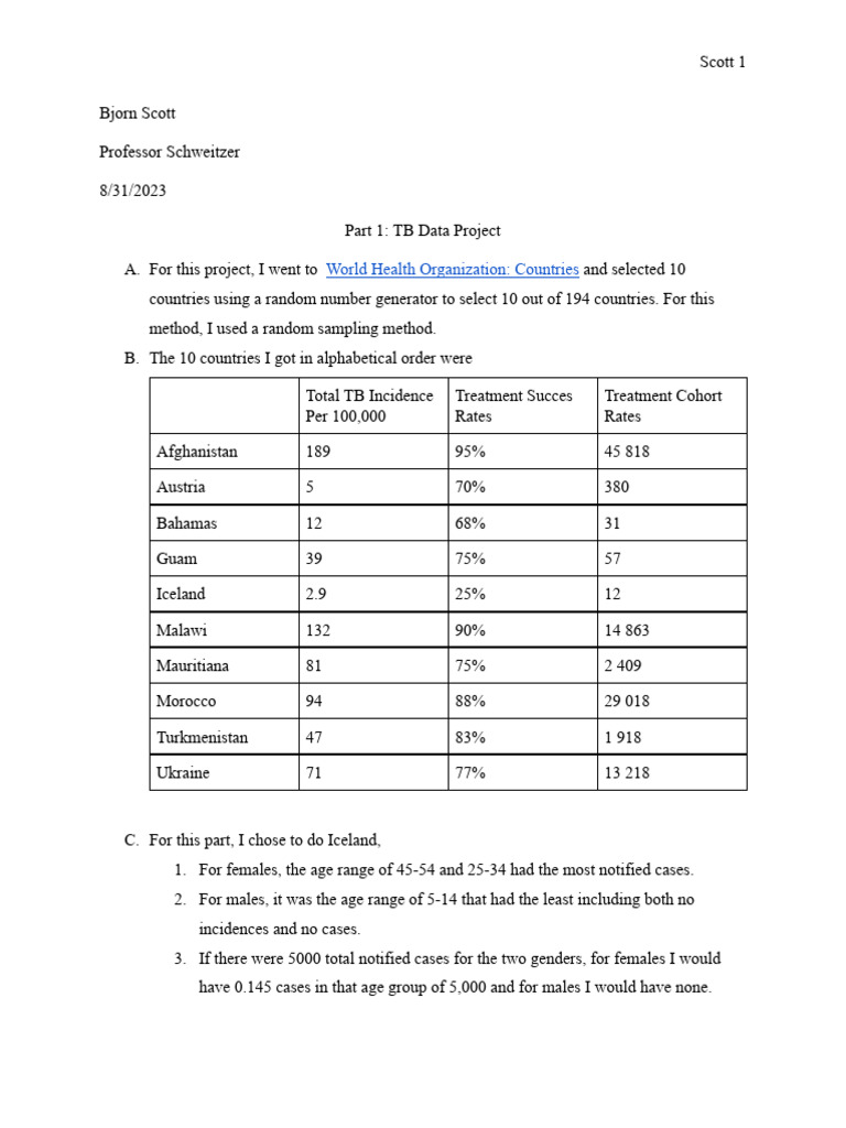 Part 1 TB Data Project 1 | PDF