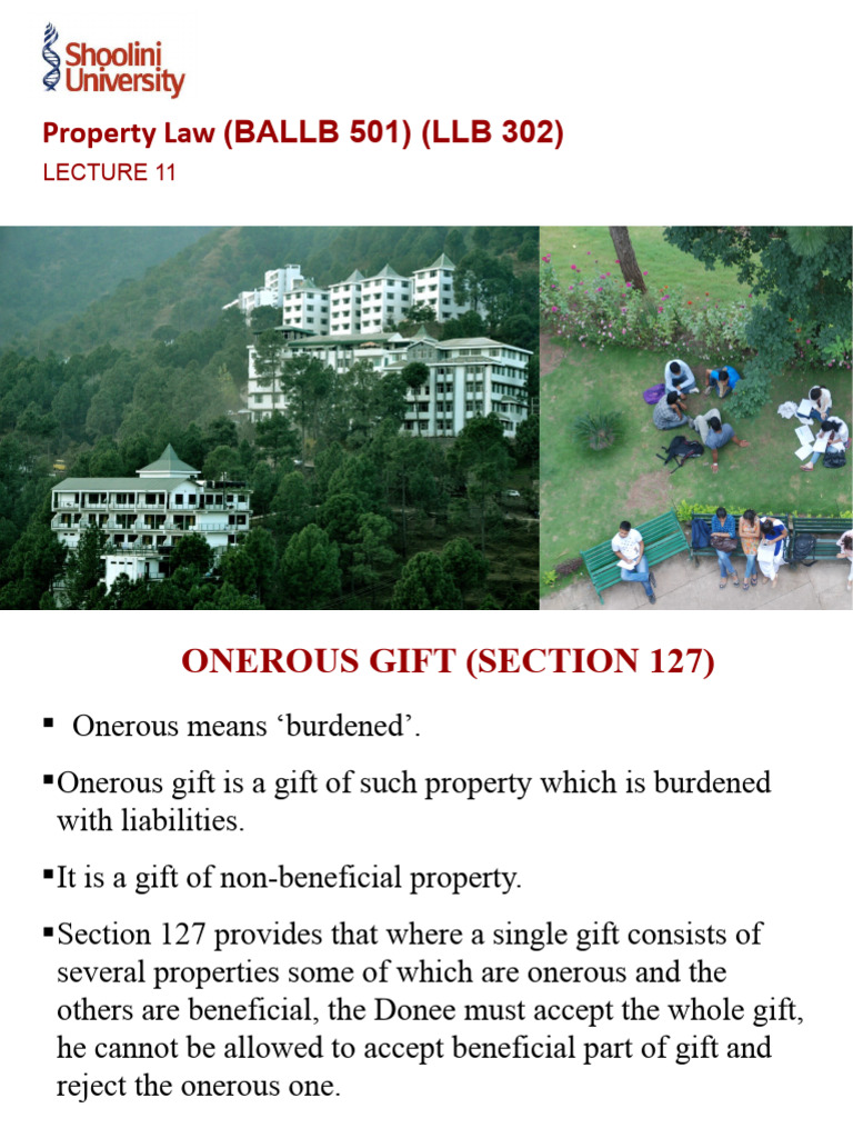 Understanding Onerous Gifts In Property Law Pdf Finance Money