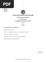 Ent 1 Past Papers 2013-2024 | PDF | Entrepreneurship | Social ...