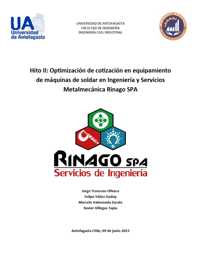 Hito 2 Informe Final | PDF | Calidad (comercial) | Software