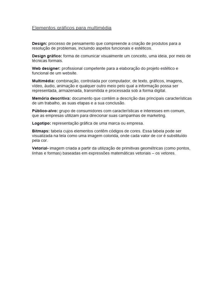 Elementos gráficos para multimédia | PDF