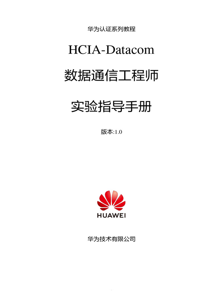 HCIA-Datacom V1.0 实验手册 | PDF